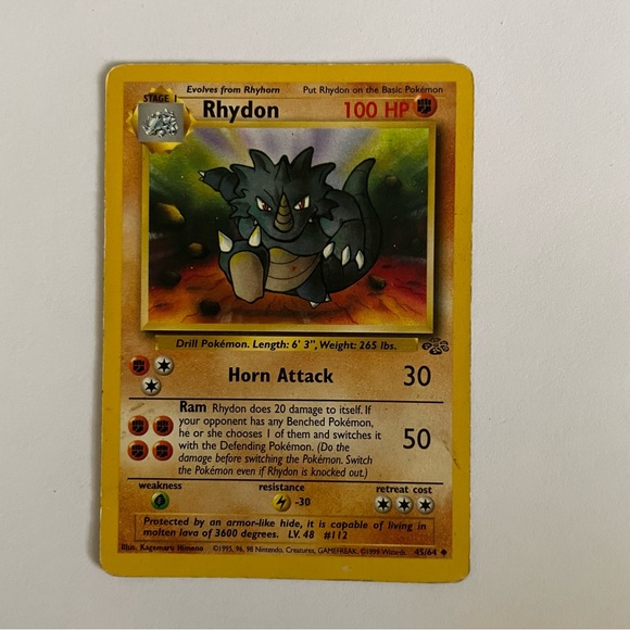 Pokemon | Toys | Pokemon 999 Vintage Set Rhydon 4564 | Poshmark